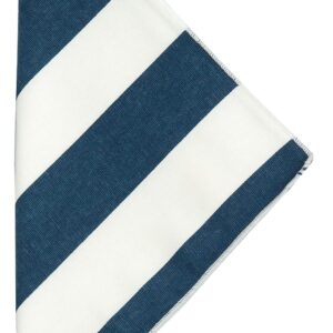 Blue and White Cloth Napkins 18" Dinner to Mix with Red White and Blue Stripes, July 4 Décor Patriotic Stars and Stripes Cotton Linen Napkins Pk 4