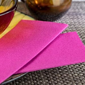 SimuLinen Magenta Dinner Napkins Paper Disposable & Decorative –Dinner Napkins with Linen-feel, Cloth-Like & KOSHER for Passover, Easter, Weddings, Shower Napkins – Size: 16”x16” – Box of 50