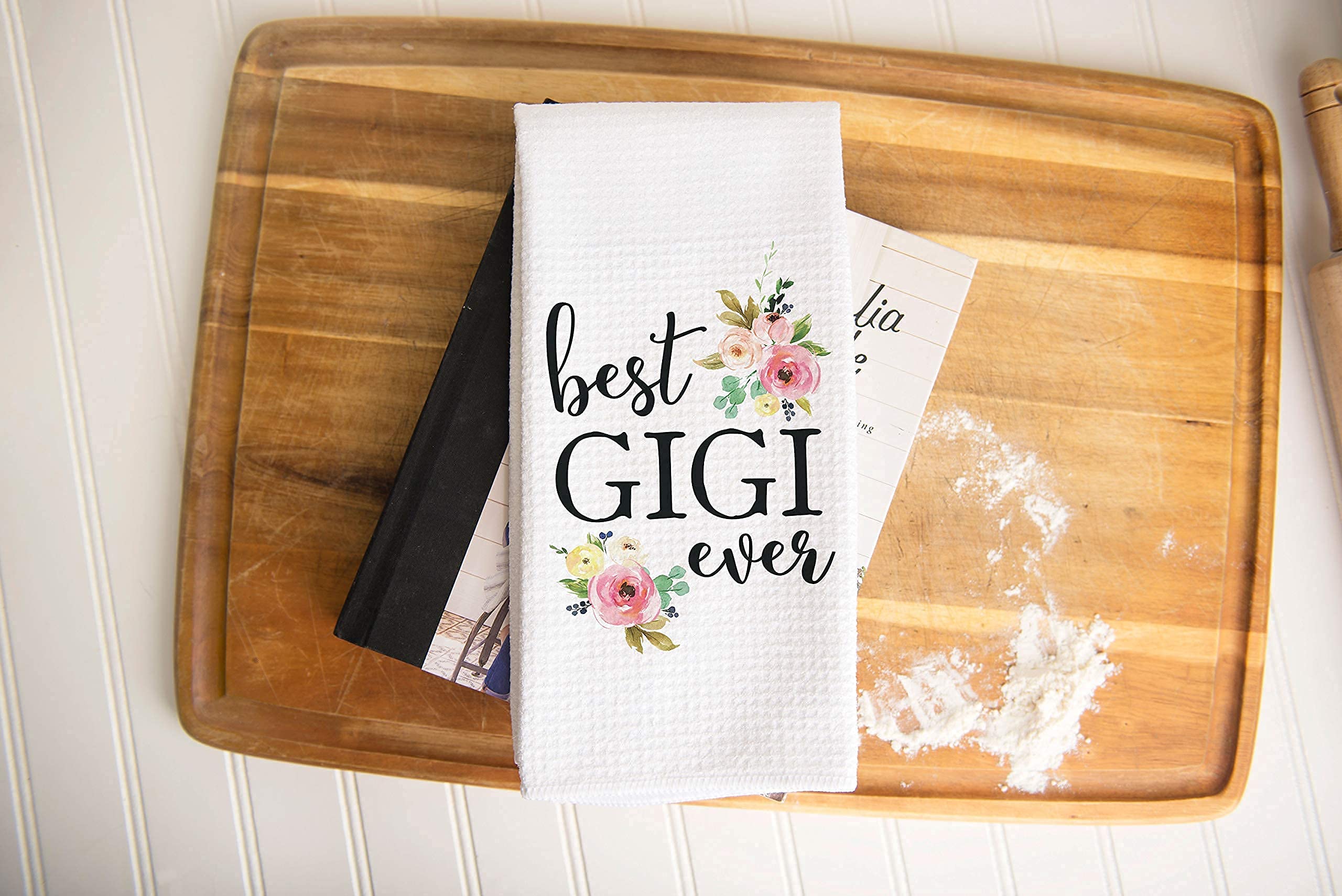 CANARY ROAD Best Gigi Ever Towel | Waffle Weave Dish Towel | Gigi Birthday Present | Gift for Mom | Mother's Day Gift | Gigi Birthday Gift