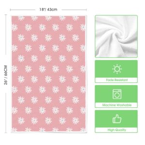 Artoid Mode Pink Home Sweet Home Flowers Summer Kitchen Towels Dish Towels, 18x26 Inch Wedding Decoration Hand Towels Set of 2