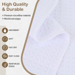 SINLAND Kitchen Towels Premium Sublimation Blank Towels Fast Drying Tea Towel Polyester Dish Towels for Drying Dishes16 Inch X 24 Inch 10 Pack White