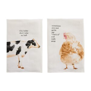 Mud Pie Farm Dish Towel 26 in x 16 1/2 in