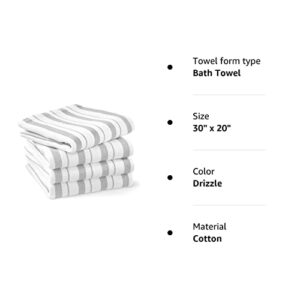 Williams-Sonoma Classic Striped Towels, Cotton,Set of 4 (Drizzle)