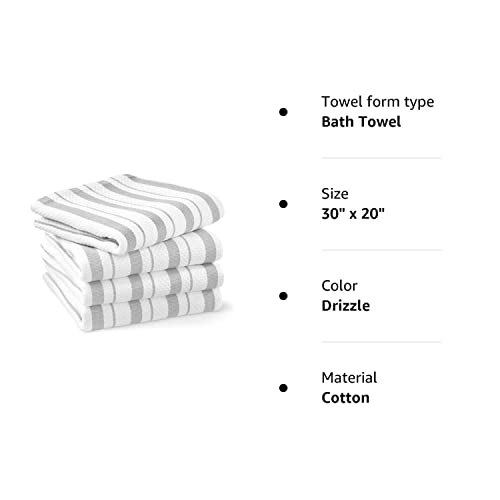 Williams-Sonoma Classic Striped Towels, Cotton,Set of 4 (Drizzle)