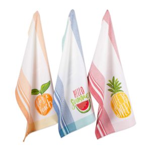 dii watermelon collection kitchen, dishtowel set, hello summer 3 piece