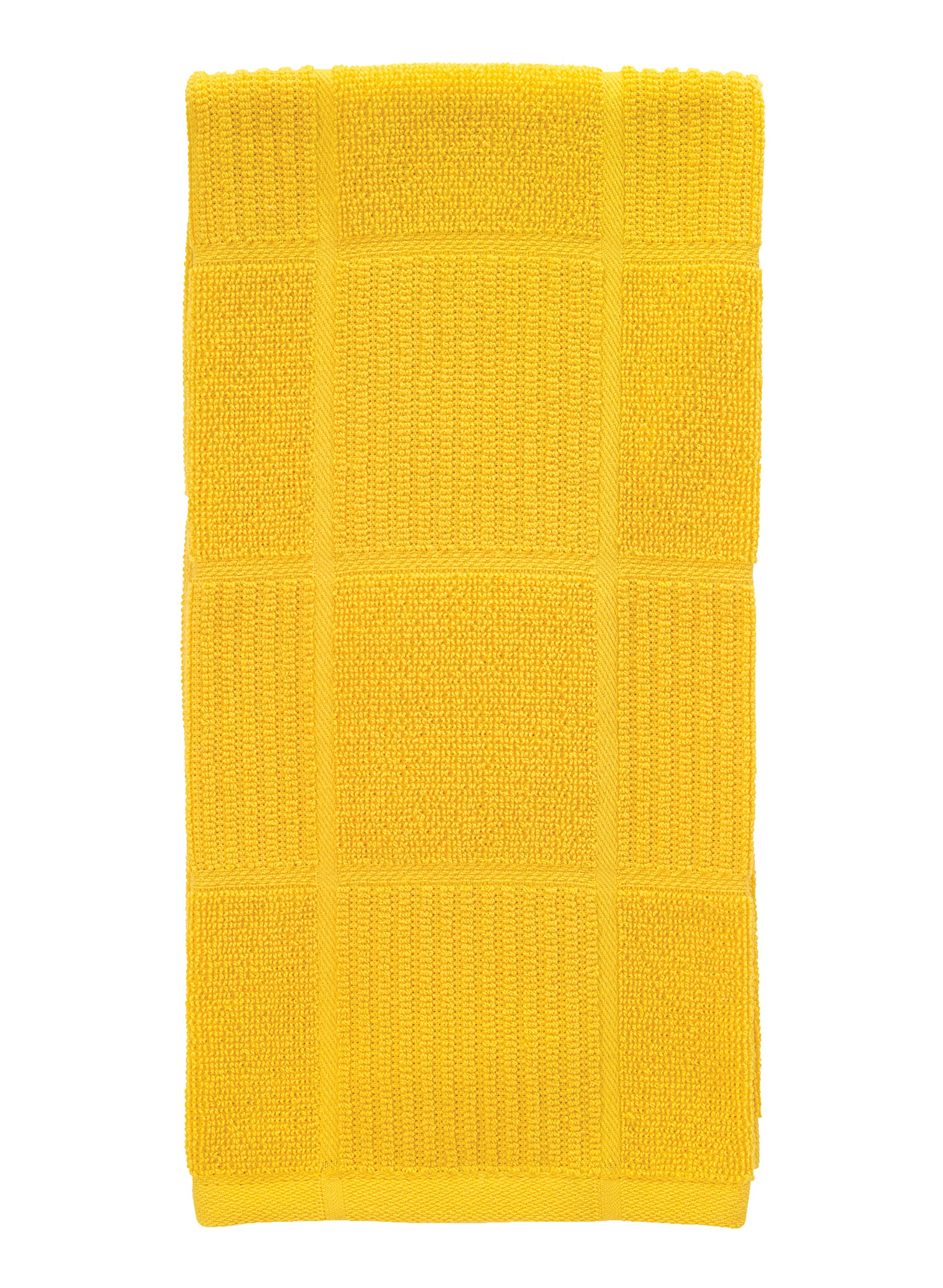 T-Fal Textiles 10943 Color Parquet Design 100-Percent Cotton Kitchen Dish Towel, Lemon, Solid-Single