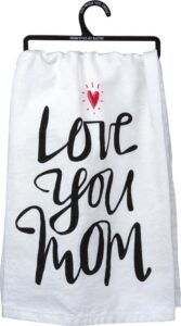 primitives by kathy 30799 lol cotton dish towel, love you mom