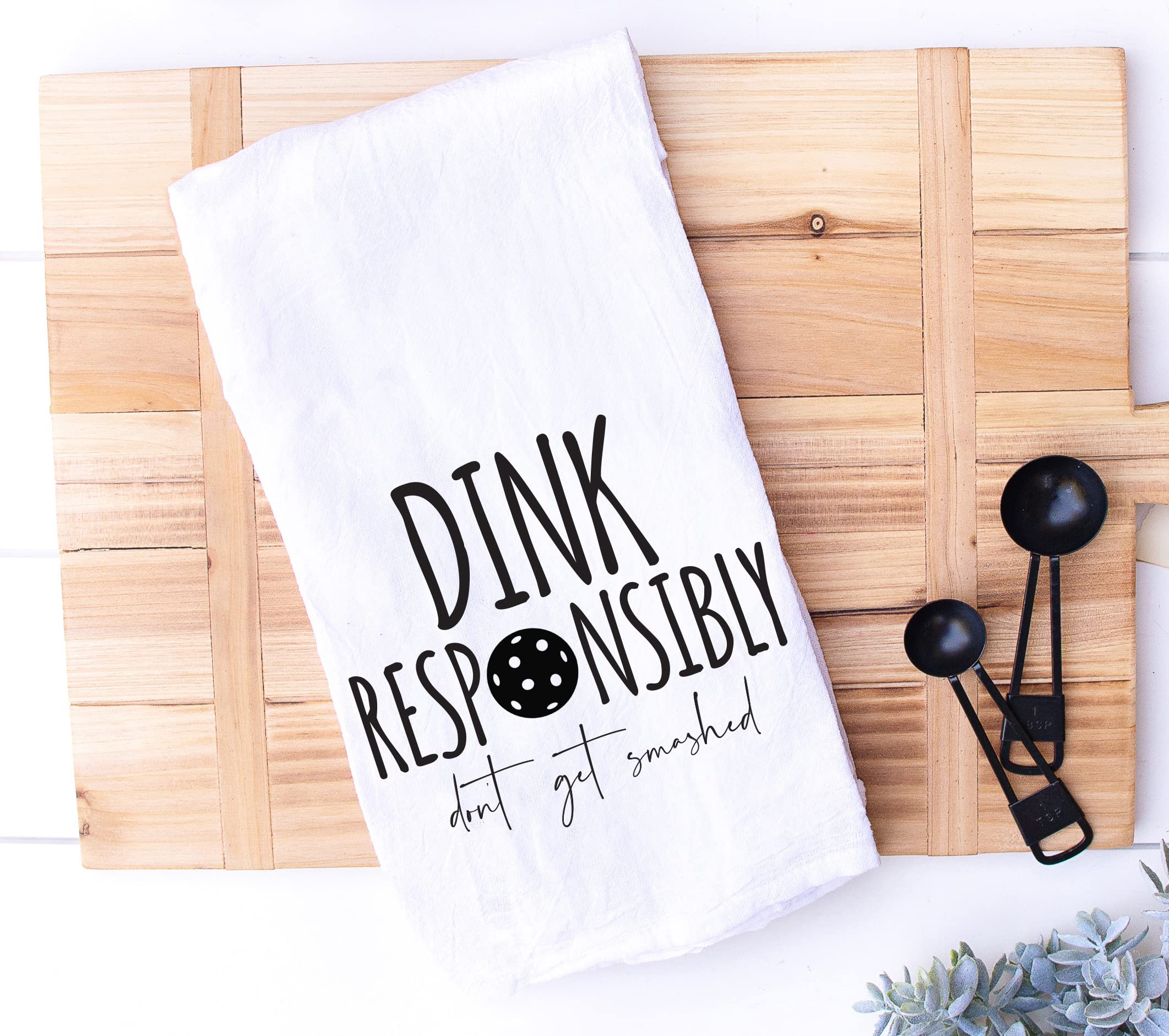 Funny Kitchen Towel - Pickleball Dish Cloth Set with Stay out of the Kitchen and Dink Responsibly Gift for Him or Her - Retirement - Christmas - Mothers Day - Fathers Day - Birthday (Dink/Kitchen Set)