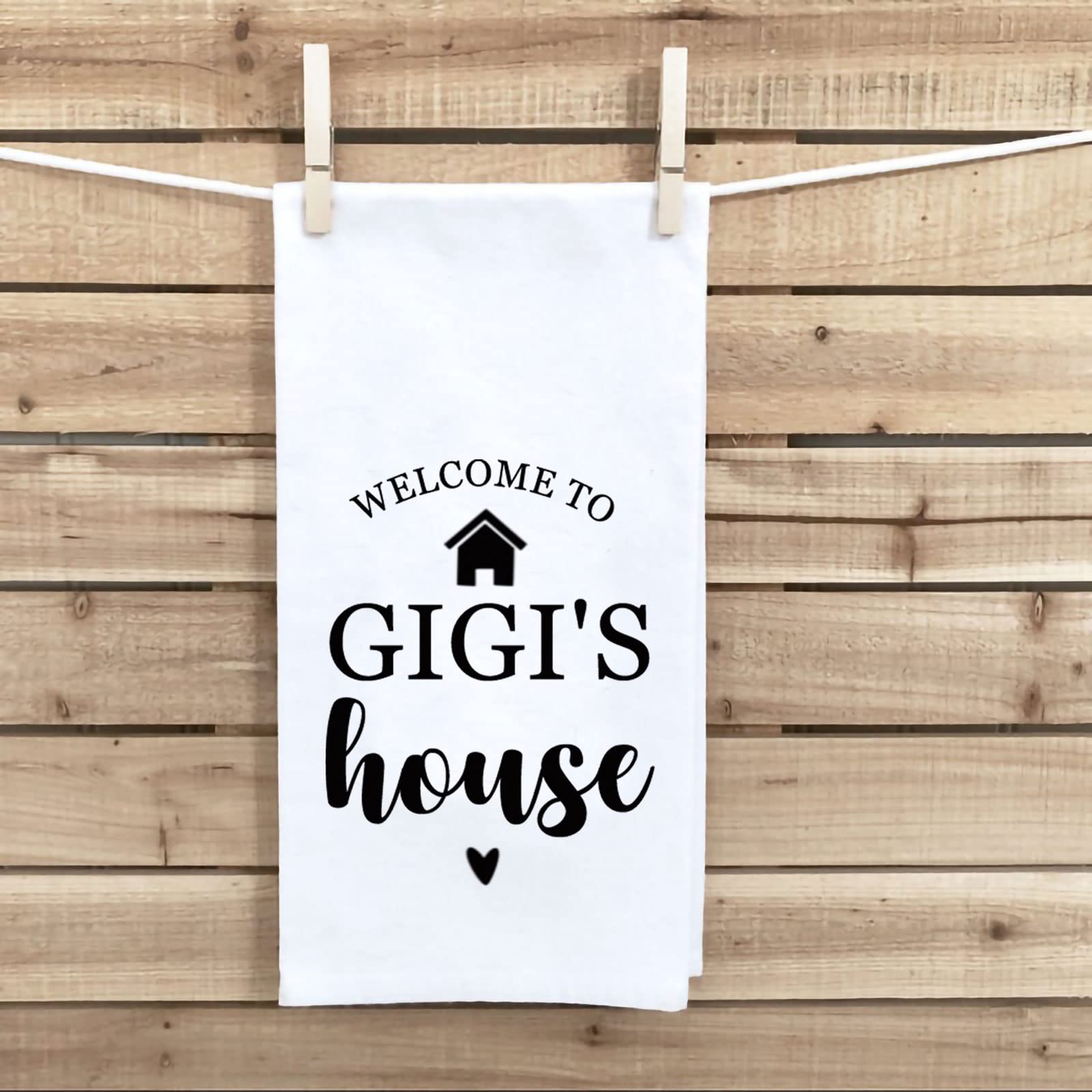 PXTIDY Gigi Gift Grandma Kitchen Towel Welcome to Gigi’s House Grandma Housewarming Gift (Welcome to Gigi's House)