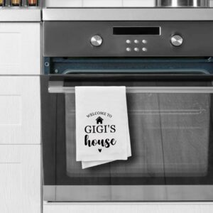 PXTIDY Gigi Gift Grandma Kitchen Towel Welcome to Gigi’s House Grandma Housewarming Gift (Welcome to Gigi's House)