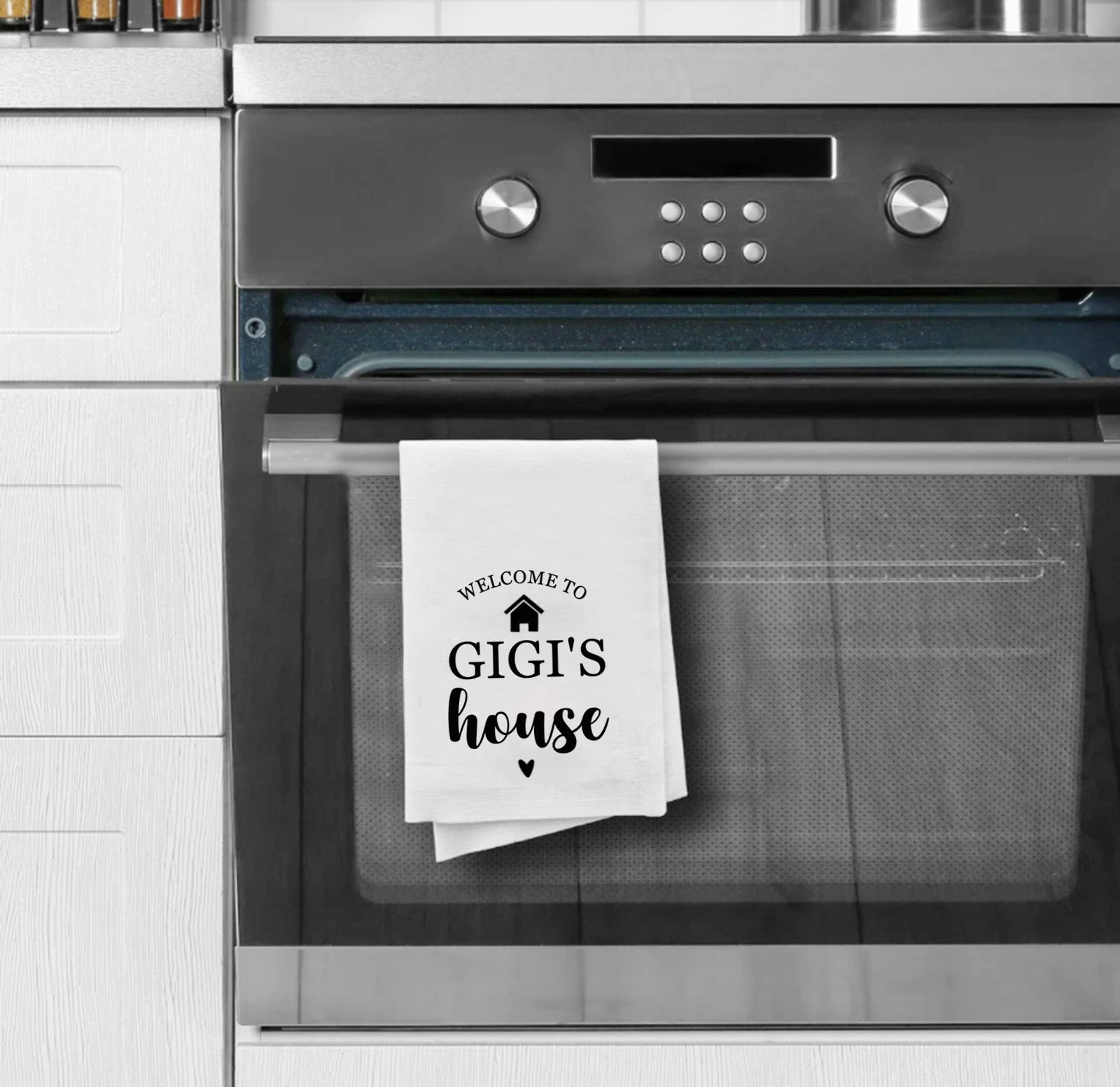 PXTIDY Gigi Gift Grandma Kitchen Towel Welcome to Gigi’s House Grandma Housewarming Gift (Welcome to Gigi's House)