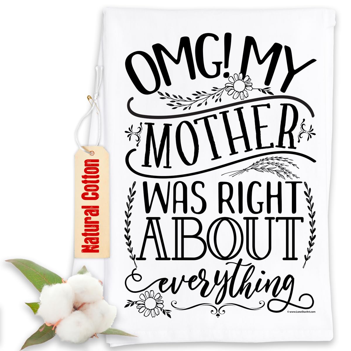 OMG! My Mother Was Right About Everything - Tea Towels - Funny Kitchen Towels Decorative Dish Towels with Sayings Funny Housewarming Kitchen Gifts - Multi-Use Cute Kitchen Towels-Funny Gifts for Women