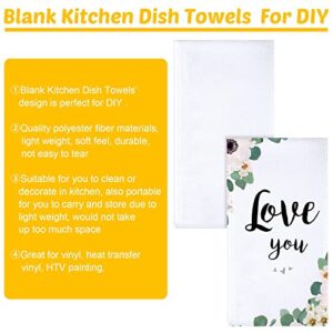 Sublimation Blank Towels, DIY Microfiber Kitchen Towels, Modern Multi Purpose Dish Towels for Kitchen Cleaning, 16 x 24 Inch (6 Pieces)