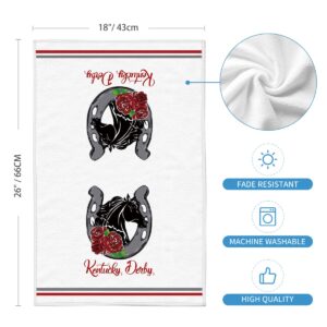 Artoid Mode Rose Lady Talk Derby to Me Kentucky Home Kitchen Dish Towels, 18 x 26 Inch Ultra Absorbent Coffee Tea Bar Hand Towels Bathroom Gift for Cooking Baking Set of 2