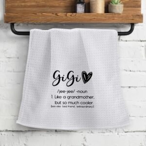 OHSUL Gigi Definition Highly Absorbent Kitchen Towels Dish Towels Dishcloth,Gigi Hand Towels Tea Towel for Bathroom Kitchen Decor,Grandma Gigi Birthday Gifts