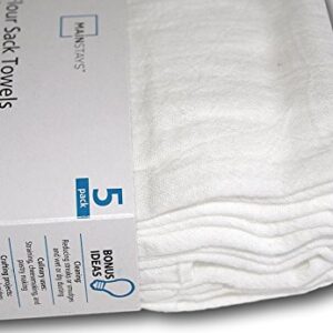 White Flour Sack Towels -Pack of 5