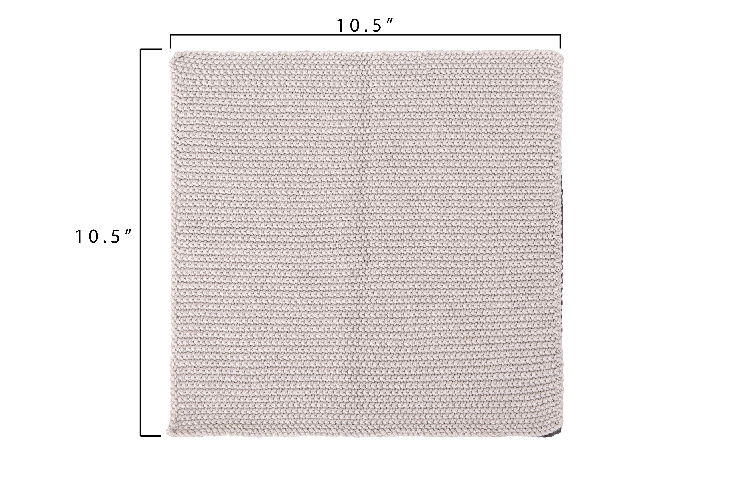 Square Cotton Knit Dish Cloths (Set of 2 Pieces)