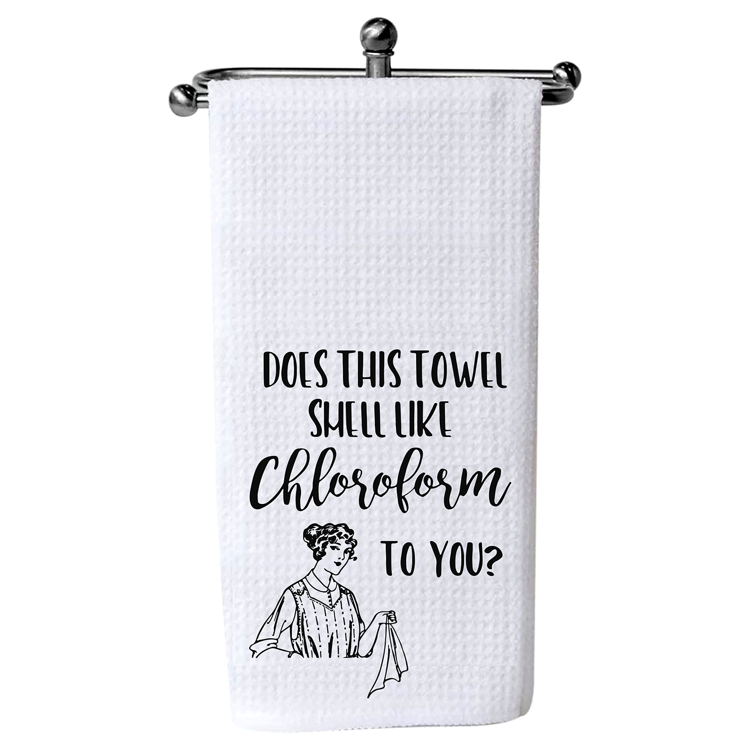 XIKAINUO Does This Towel Smell Like Chloroform to You Waffle Cotton Kitchen Towels, Kitchen Decor Towel Flour Sack Towel Dish Towel for Mom Grandma Friends Christmas New Home Housewarming Gifts