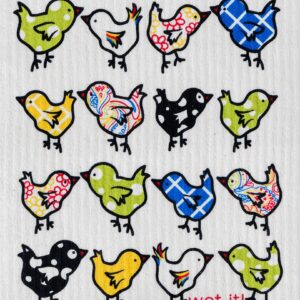 Wet-It! Swedish Dishcloth Set (Chickens Set 3)