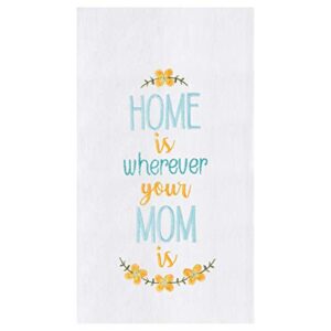 C&F 2 Piece Embroidered Mother's Day Kitchen Towel Set, Home is Wherever Your Mom is Towel and If Mother's were Flowers, I'd Pick You Flour Sack Towel