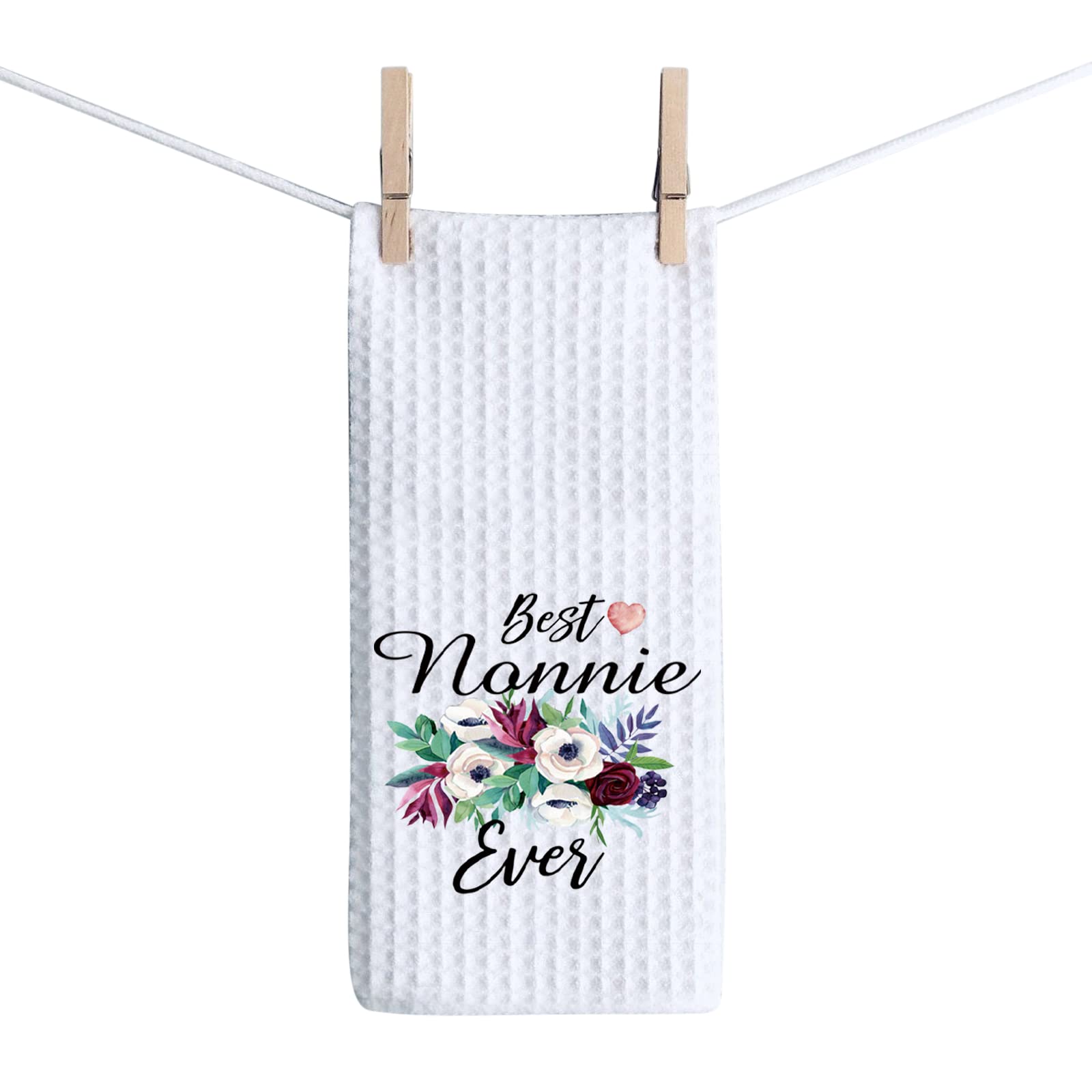 TSOTMO Nonnie Kitchen Towel Best Nonnie Ever Gift Grandmother Kitchen Towel Nonnie Gift (Nonnie Towel)