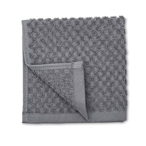 Amazon Basics 100% Cotton Terry Popcorn Texture Kitchen Cloth, 8-Pack, Grey Stripe, 12"L x 12"W