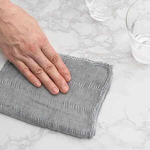 Shirayuki Japanese Kitchen Cloth Bincho Charcoal Blended. Made of Layered Fine Mesh Cloth. Dish Wipe, Table Wipe, Hand Wipe. Made in Japan. Bincotan Charcoal.