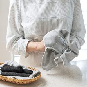 Shirayuki Japanese Kitchen Cloth Bincho Charcoal Blended. Made of Layered Fine Mesh Cloth. Dish Wipe, Table Wipe, Hand Wipe. Made in Japan. Bincotan Charcoal.