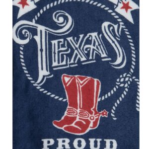 3 Texas Themed Decorative Cotton Kitchen Towels Set with White, Blue and Red Print | 2 Flour Sack and 1 Terry Towel for Dish and Hand Drying | By Kay Dee Designs