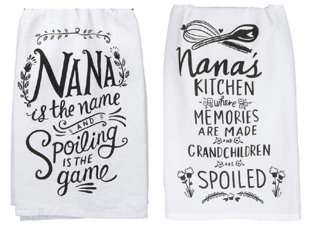 Primitives by Kathy Nana Towel Set - Nana is The Name Spoiling and Nana's Kitchen Where Memories