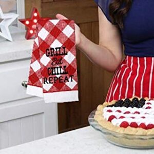 Buffalo Plaid Kitchen Towels Grilling Barbeque Towels