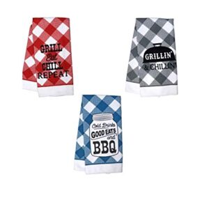 Buffalo Plaid Kitchen Towels Grilling Barbeque Towels