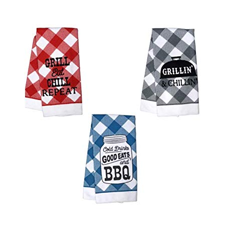 Buffalo Plaid Kitchen Towels Grilling Barbeque Towels