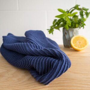 Now Designs Ripple Kitchen Towel, Set of 2, Indigo