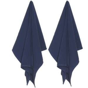 Now Designs Ripple Kitchen Towel, Set of 2, Indigo