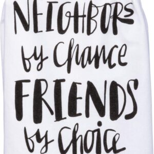 Primitives by Kathy LOL Made You Smile Dish Towel, 28" x 28", Cotton,White, Black