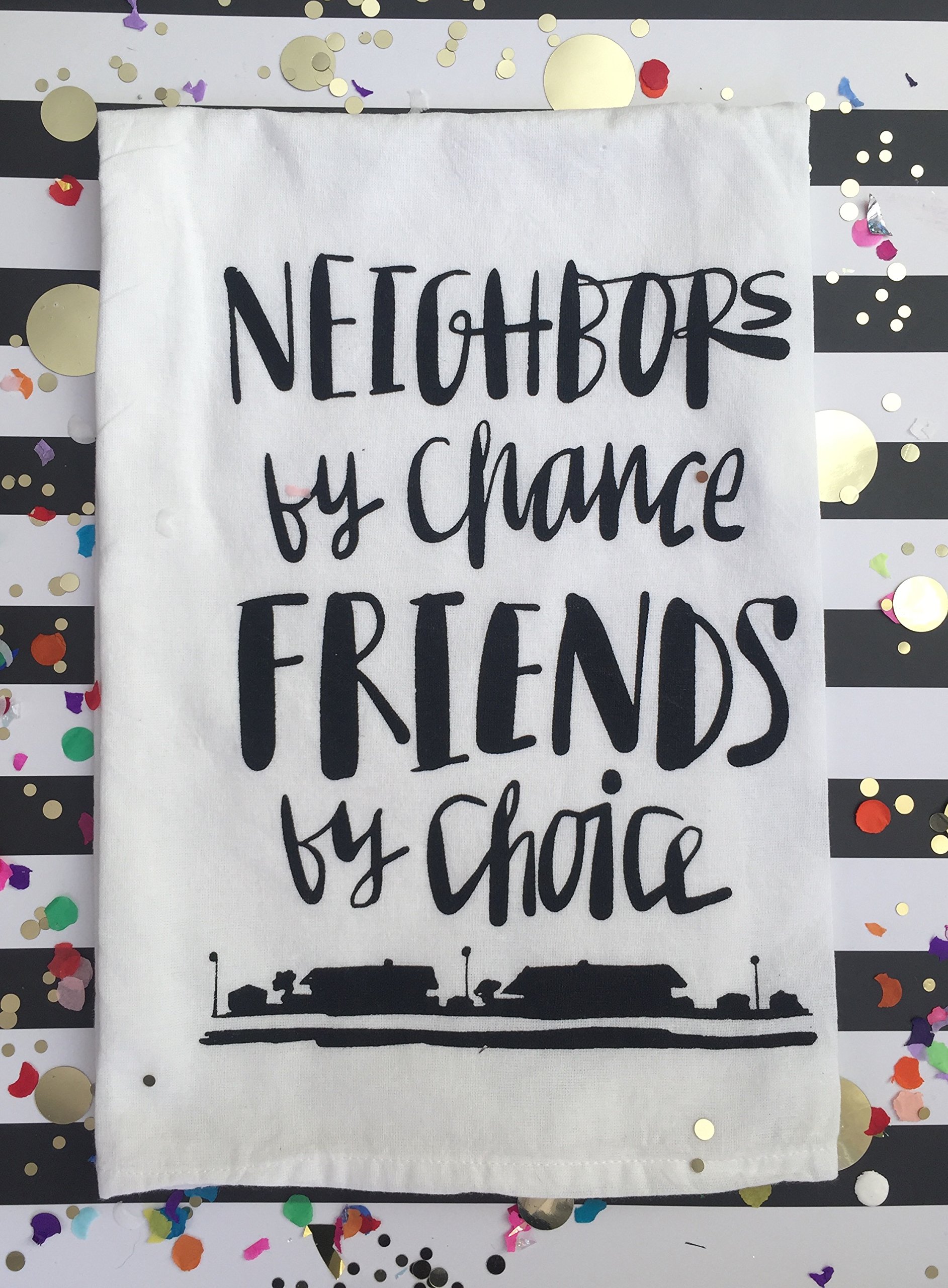 Primitives by Kathy LOL Made You Smile Dish Towel, 28" x 28", Cotton,White, Black