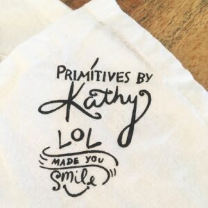 Primitives by Kathy LOL Made You Smile Dish Towel, 28" x 28", Cotton,White, Black