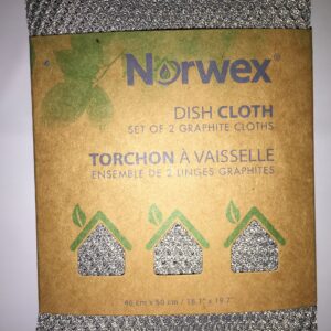 Norwex Netted Dish Cloth - Set of TWO - in Graphite