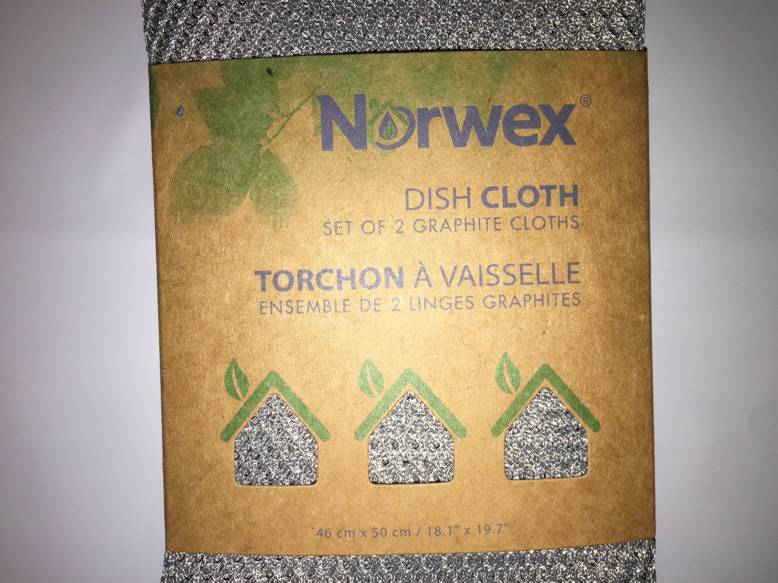 Norwex Netted Dish Cloth - Set of TWO - in Graphite