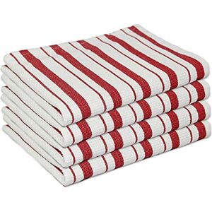 williams-sonoma classic striped dishcloths, dishrags, claret red (set of 4)