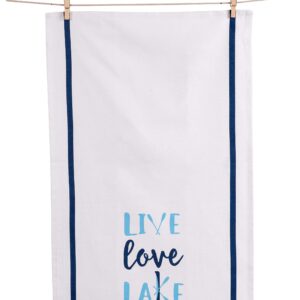 KAF Home Pantry Live Love Lake Kitchen Dish Towel Set of 4, 100-Percent Cotton, 18 x 28-Inch