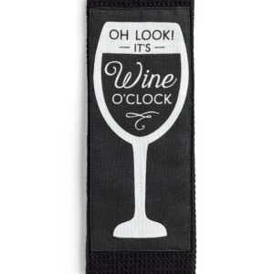 DEMDACO It's Wine O'Clock Extra Long Cotton Blend Over The Shoulder Kitchen Towel Boa