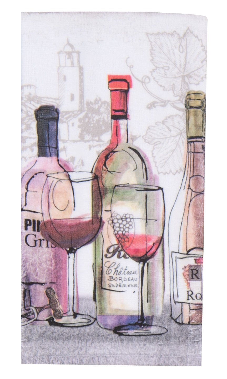 Kay Dee Designs Choice Wine Artistic Kitchen Bar Towel Bundle, Set of 2