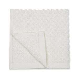 Amazon Basics 100% Cotton Terry Kitchen Dish Cloths, Popcorn Texture, 8 Pack, Cream, 12"L x 12"W