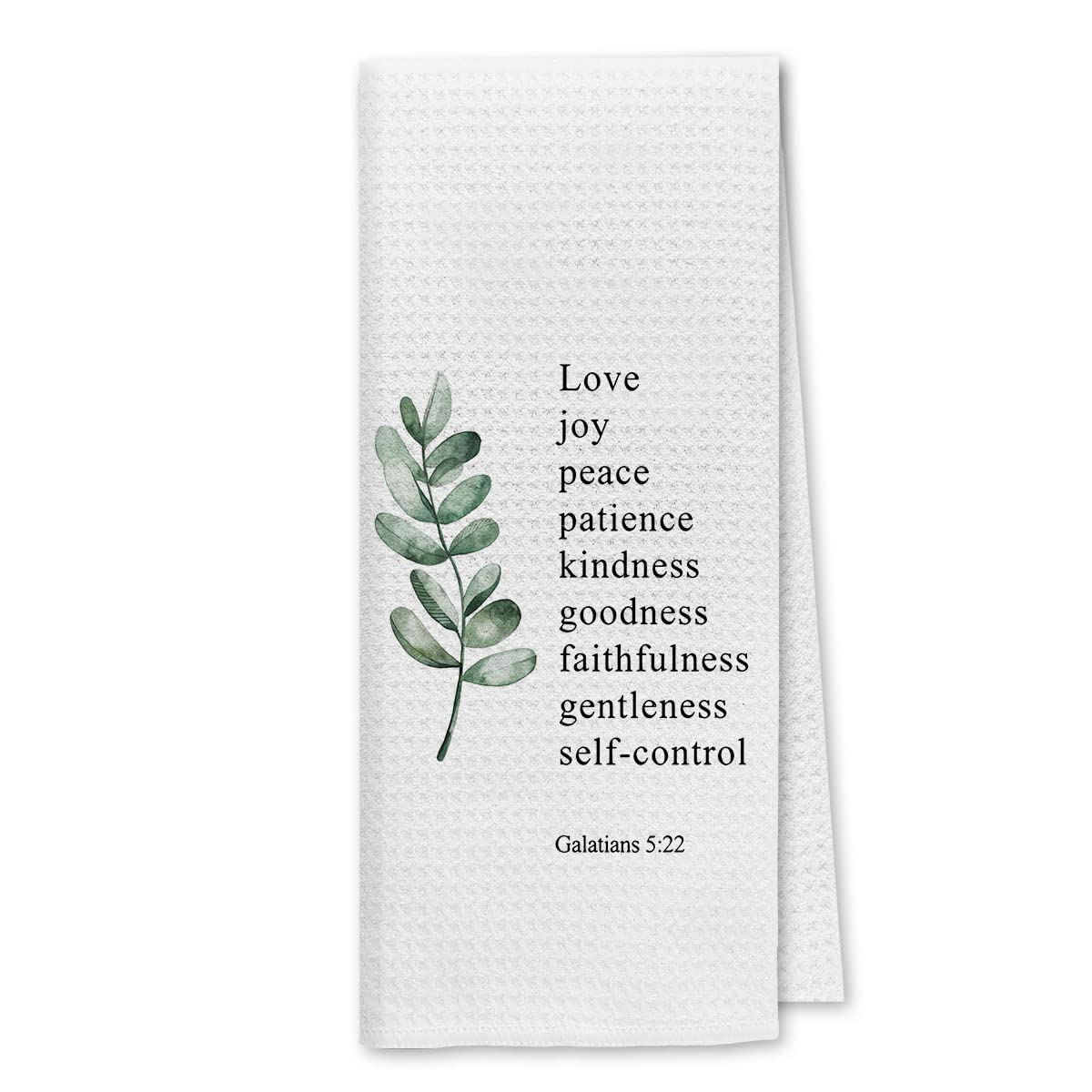 Dibor Christian Kitchen Towels Dish Towels Dishcloth,Bible Verse Scripture Galatians 5:22 Decorative Absorbent Drying Cloth Hand Towels Tea Towels for Bathroom Kitchen,Christian Girls Women Gifts