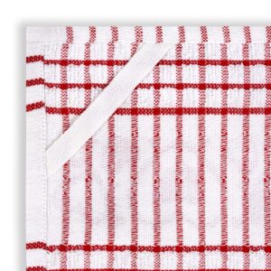 Cackleberry Home Retro Camper Windowpane Check Cotton Terrycloth Kitchen Towels, Set of 4 (Assorted)