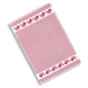 Cackleberry Home Retro Camper Windowpane Check Cotton Terrycloth Kitchen Towels, Set of 4 (Assorted)