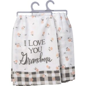 primitives by kathy i love you grandma dish towel