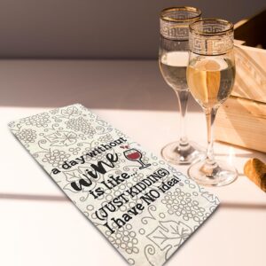 Jolitee 15x25” Wine Lovers Towel – Humorous Wine Sayings, Funny Kitchen Linens, Unique Tea & Hand Towels for Adult Humor, Perfect for Wine Enthusiasts